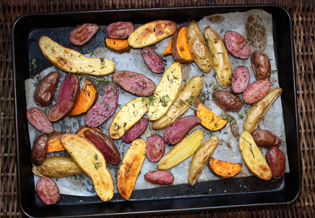 Roasted Spuds with Thyme | For A Digestive Peace of Mind—Kate Scarlata RDN