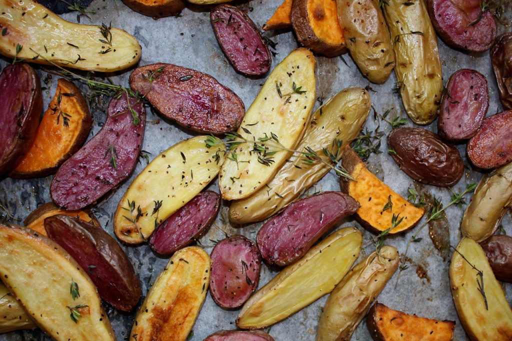 Roasted Spuds with Thyme | For A Digestive Peace of Mind—Kate Scarlata RDN
