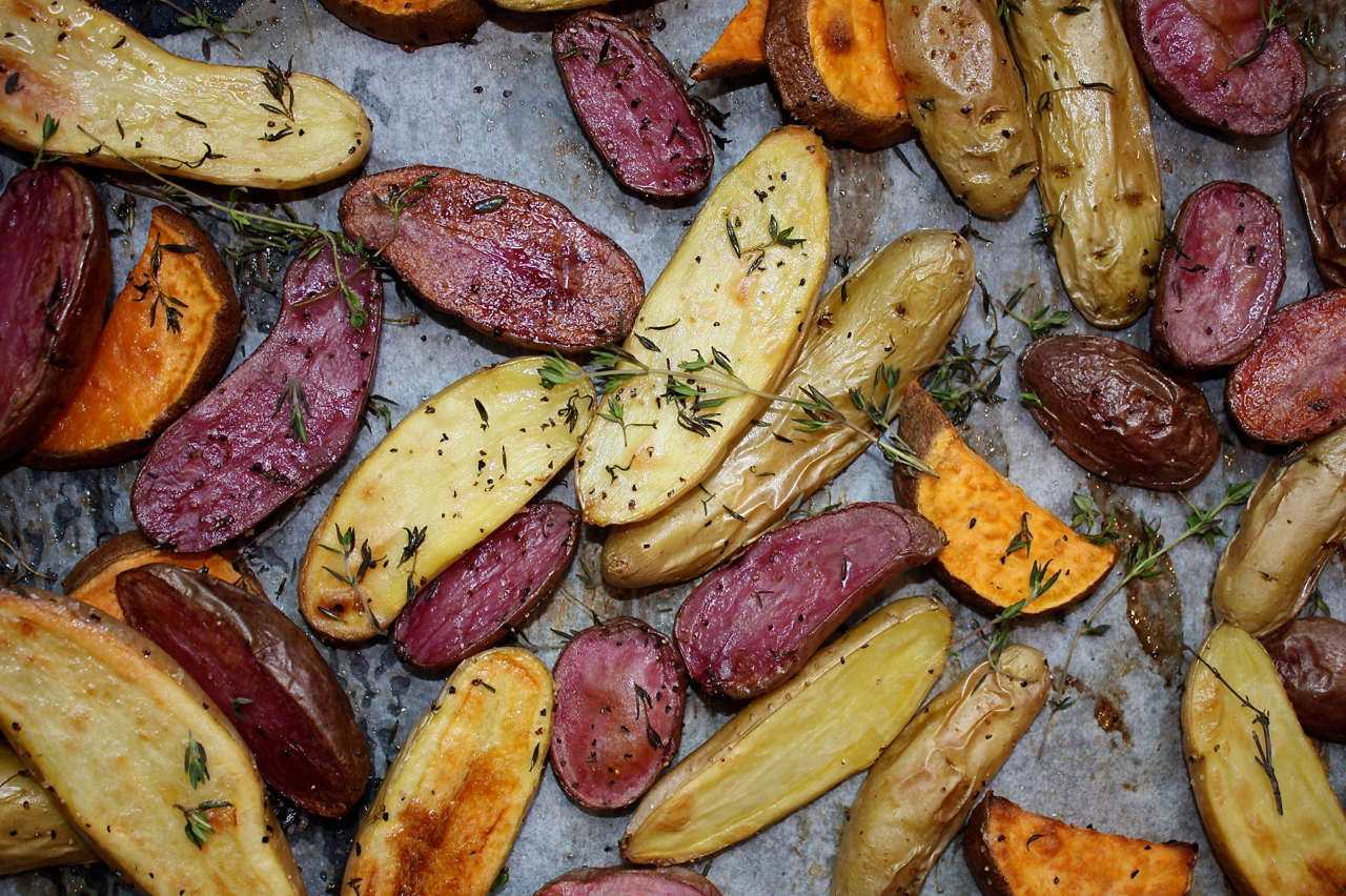 Roasted Spuds with Thyme | For A Digestive Peace of Mind—Kate Scarlata RDN