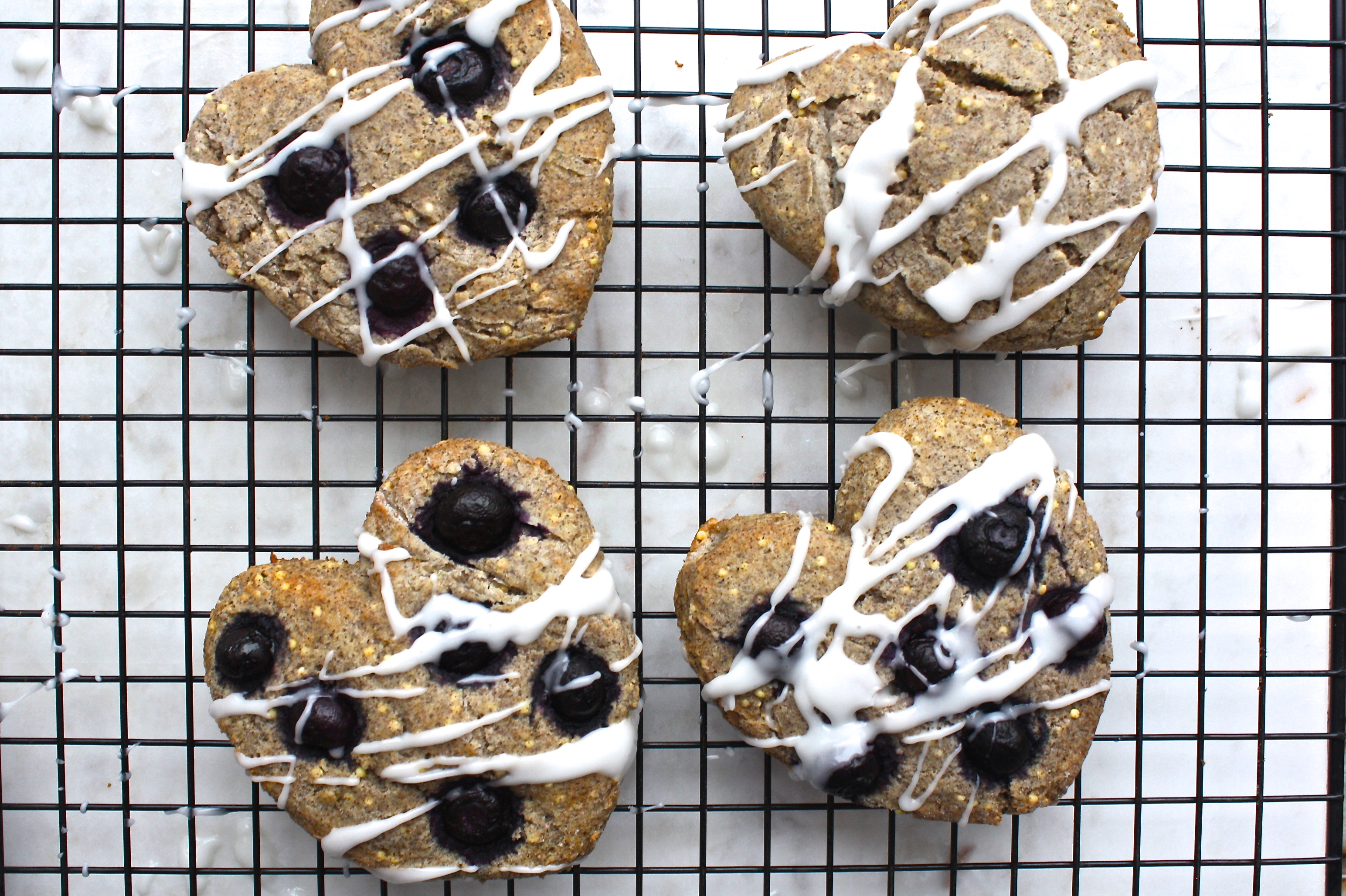 Glazed Blueberry Buckwheat & Millet Scones | For A Digestive Peace of ...